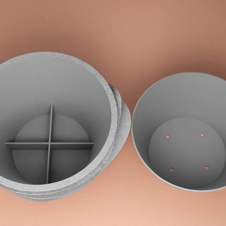 3D Printable Plant pot with drainage 3d print STL file - instant ...