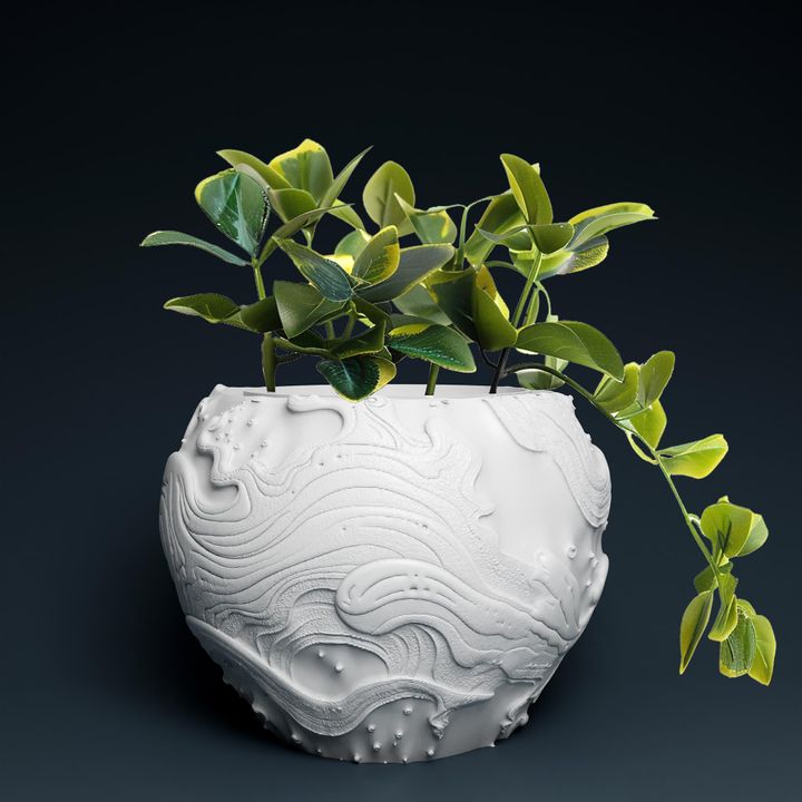 3D Printable Cosmic Plant pot with drainage 3d print STL file - instant ...