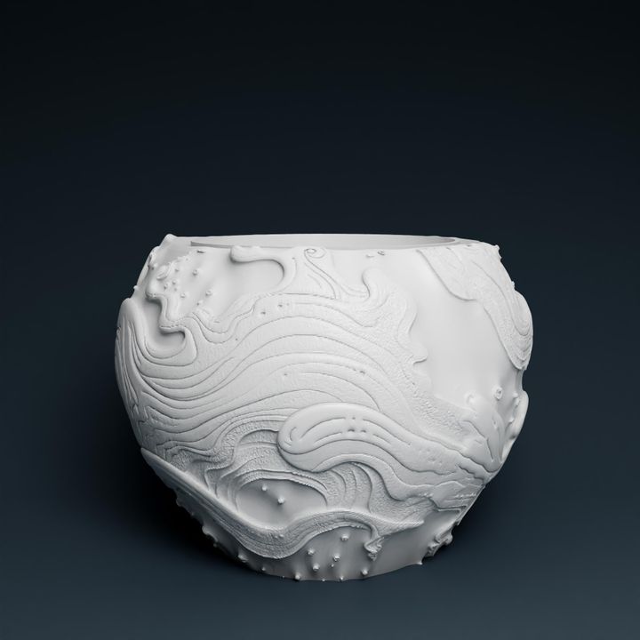 3D Printable Cosmic Plant pot with drainage 3d print STL file - instant ...