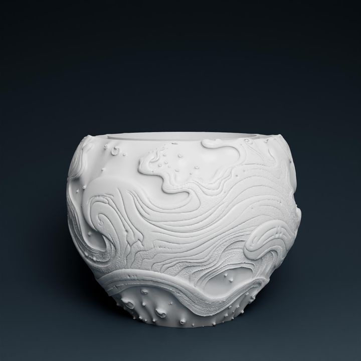 3D Printable Cosmic Plant pot with drainage 3d print STL file - instant ...