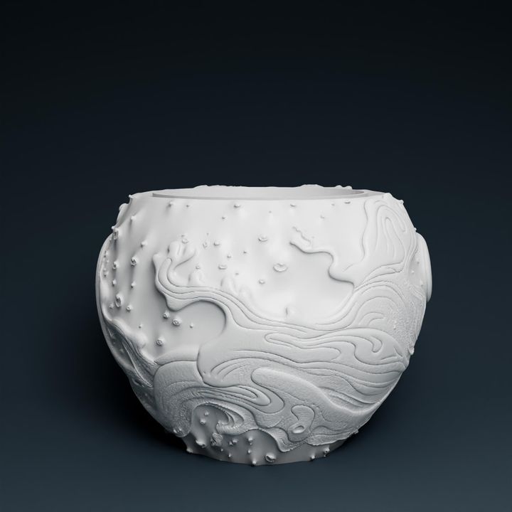 3D Printable Cosmic Plant pot with drainage 3d print STL file - instant ...