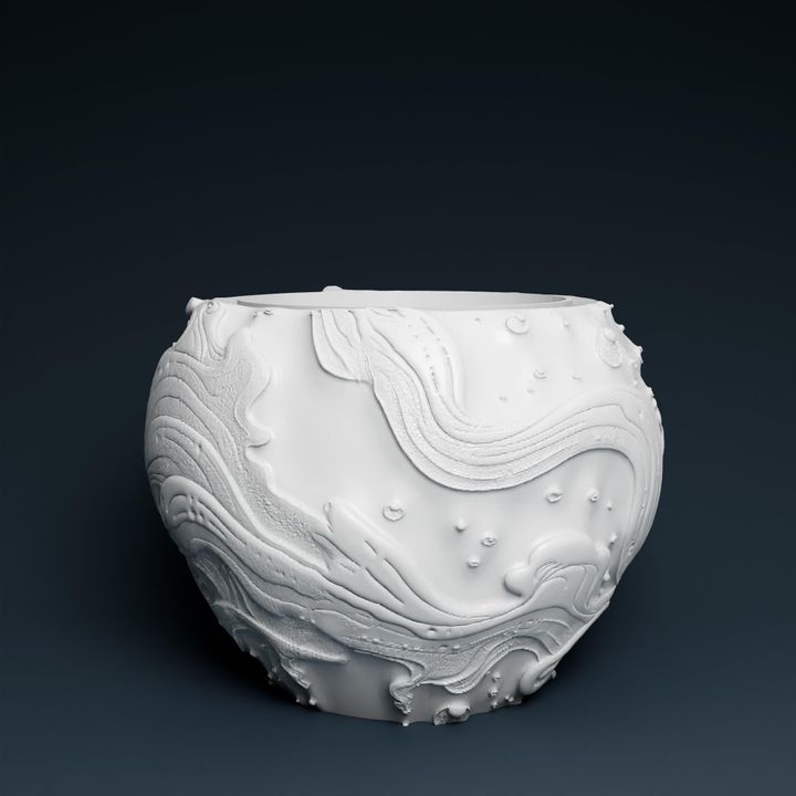 3D Printable Cosmic Plant pot with drainage 3d print STL file - instant ...