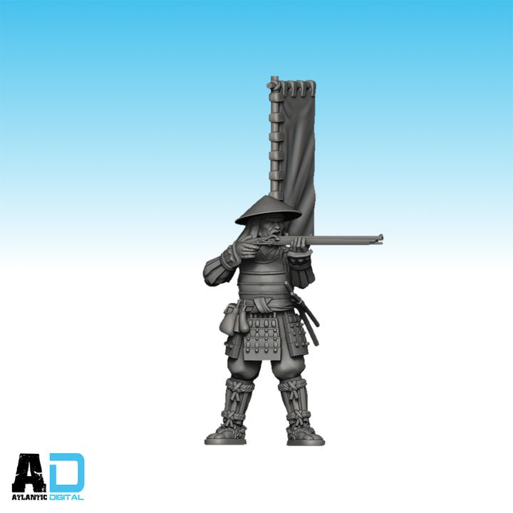 3D Printable Ashigaru with Tanegashima by Wargames Atlantic