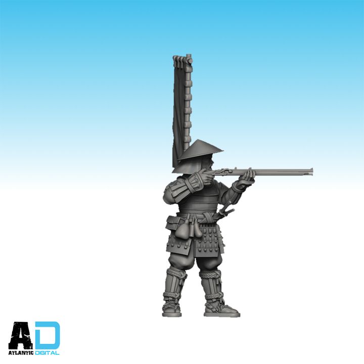 3D Printable Ashigaru with Tanegashima by Wargames Atlantic