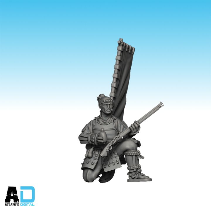 3D Printable Ashigaru with Tanegashima by Wargames Atlantic