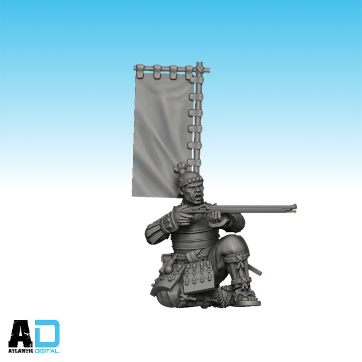 3D Printable Ashigaru with Tanegashima by Wargames Atlantic