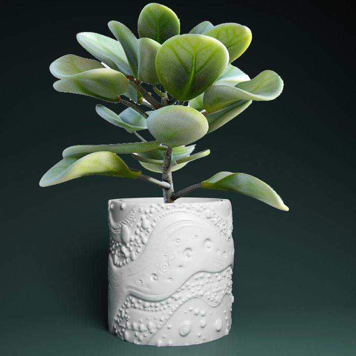 3D Printable Cosmic Plant pot with drainage 3D Printer STL file ...