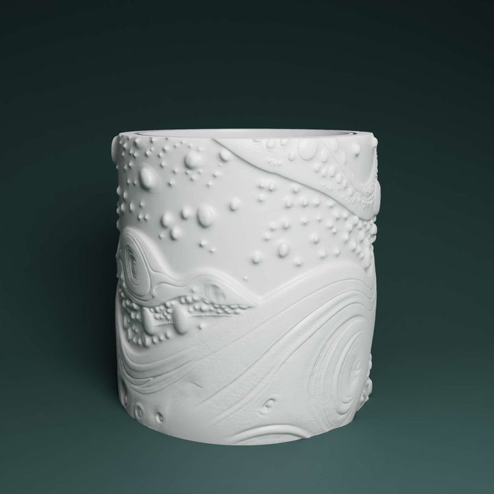 3D Printable Cosmic Plant pot with drainage 3D Printer STL file ...