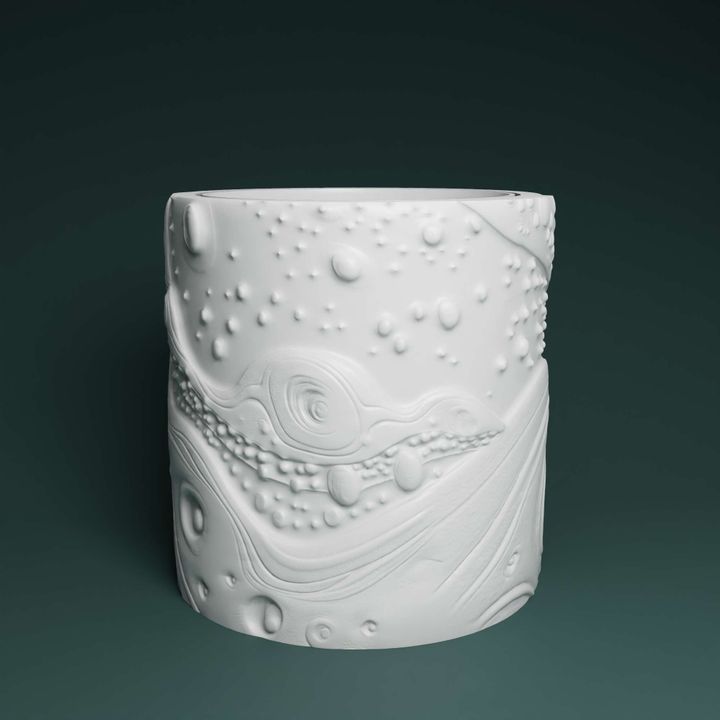 3D Printable Cosmic Plant pot with drainage 3D Printer STL file ...