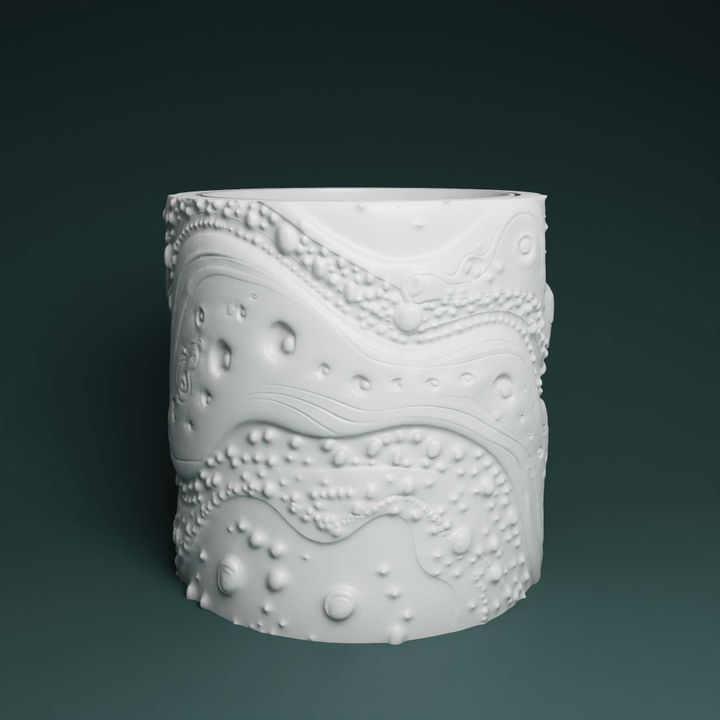 3D Printable Cosmic Plant pot with drainage 3D Printer STL file ...