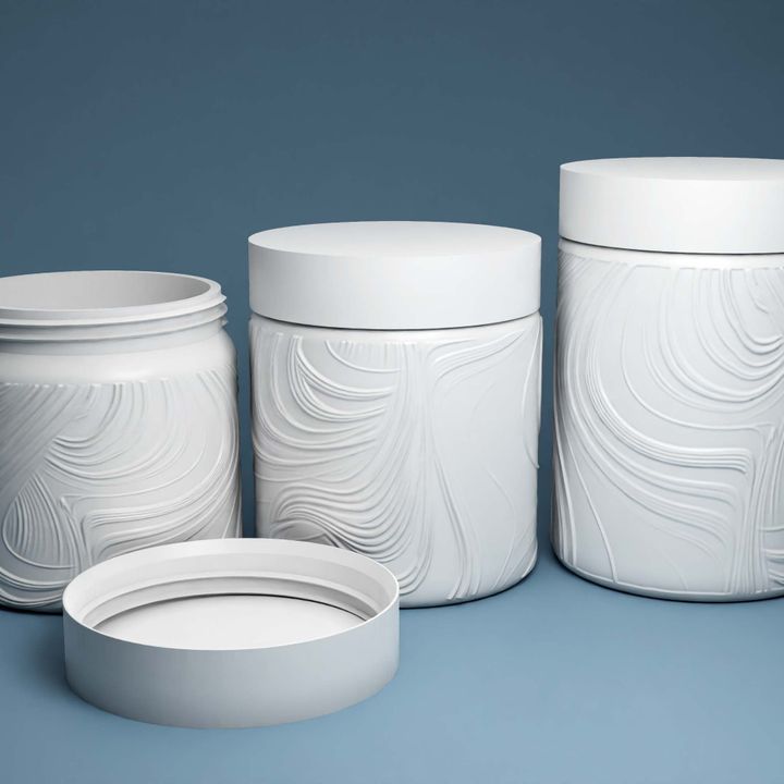 3D Printable Set of 3 Storage Boxes with Screw Caps - 3D Printing STL ...