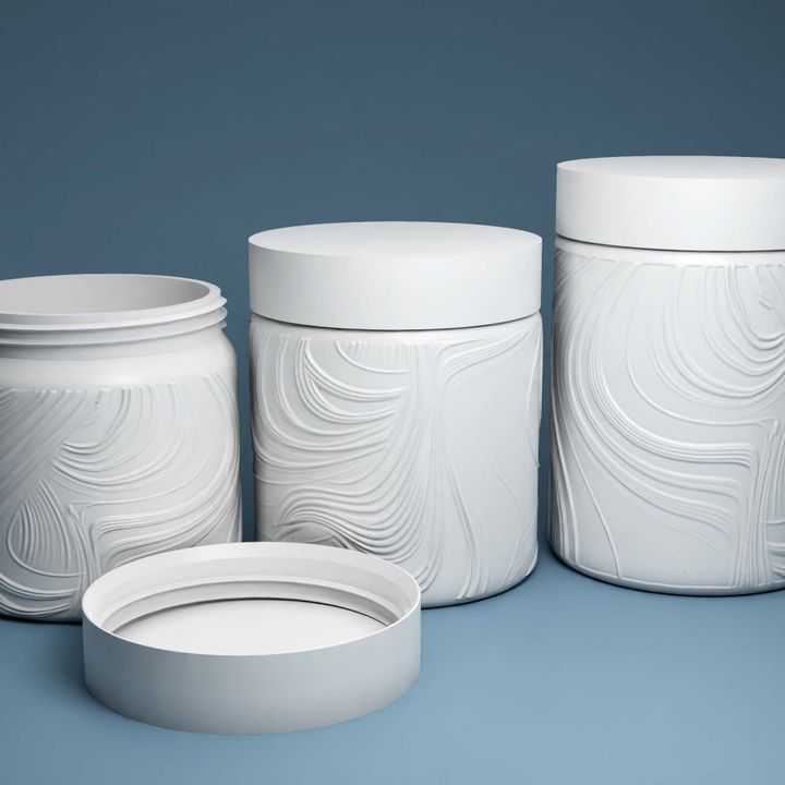 3D Printable Set of 3 Storage Boxes with Screw Caps - 3D Printing STL ...