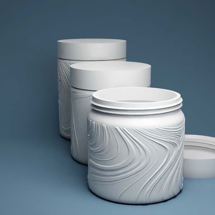 3D Printable Set of 3 Storage Boxes with Screw Caps - 3D Printing STL ...