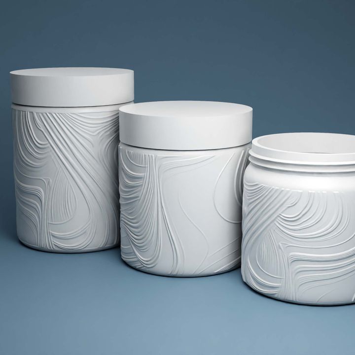 3D Printable Set of 3 Storage Boxes with Screw Caps - 3D Printing STL ...