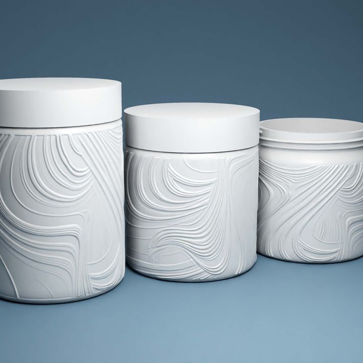 3D Printable Set of 3 Storage Boxes with Screw Caps - 3D Printing STL ...