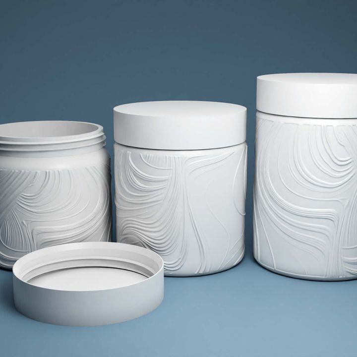 3D Printable Set of 3 Storage Boxes with Screw Caps - 3D Printing STL ...