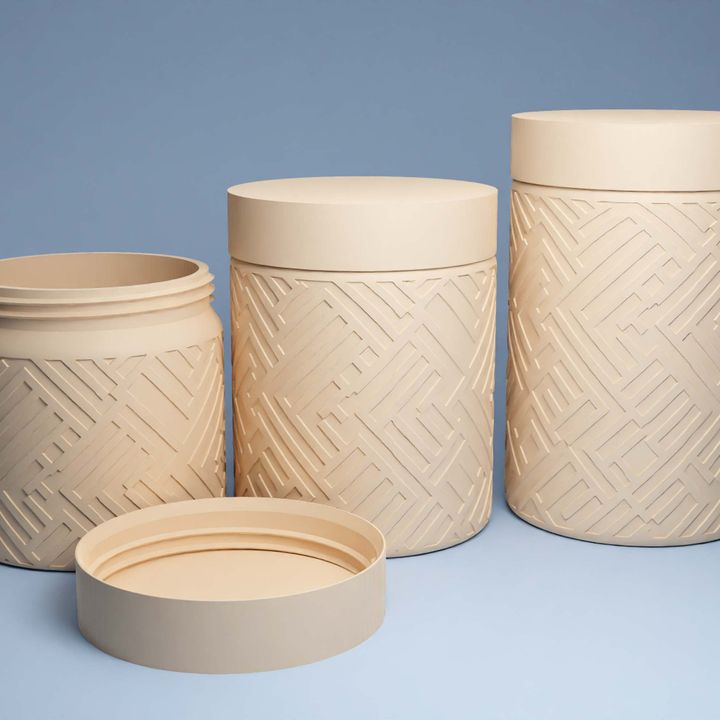 3D Printable Set of 3 Storage Boxes with Screw Caps - 3D Printing STL ...