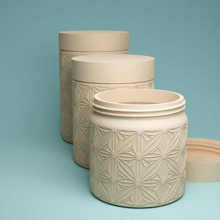 3D Printable Set of 3 Storage Boxes with Screw Caps - 3D Printing STL ...