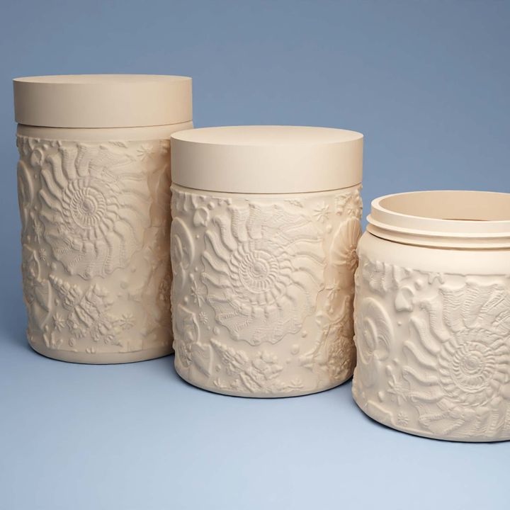 3D Printable Set of 3 Storage Boxes with Screw Caps - 3D Printing STL ...