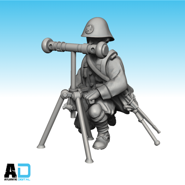 3D Printable Schwarzlose M.08 MMG with Dutch crew by Wargames Atlantic