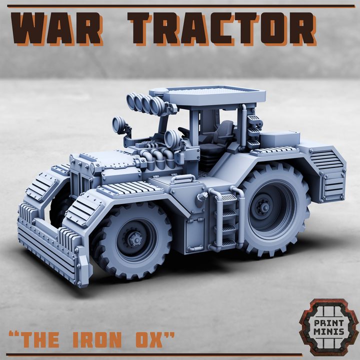 3D Printable War Tractor by Print Minis