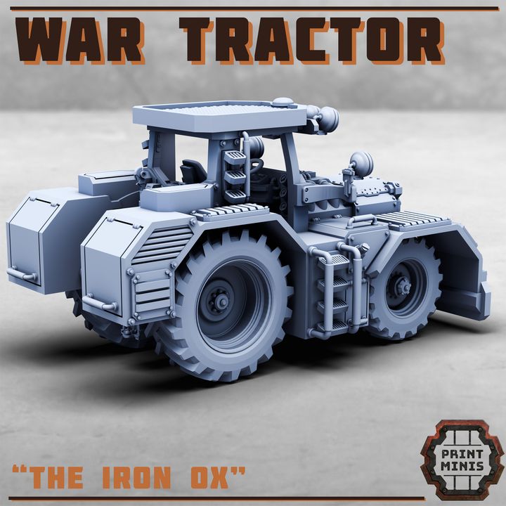 3D Printable War Tractor by Print Minis