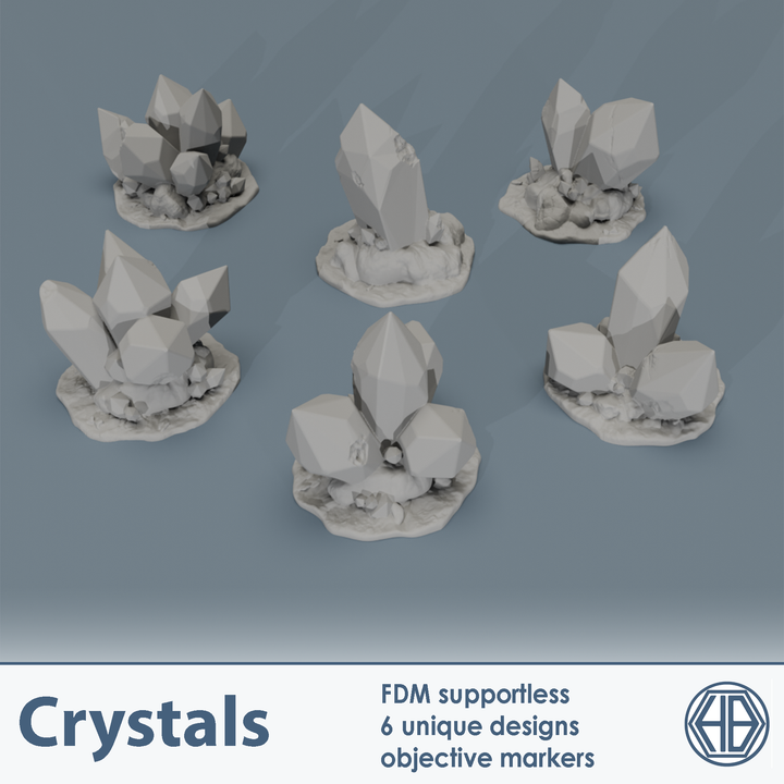 3D Printable Crystals markers by HexBrick