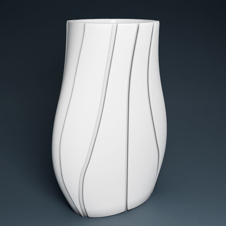 3D Printable Vase STL 3D Printer file: instant download by InArtWeTrust3d