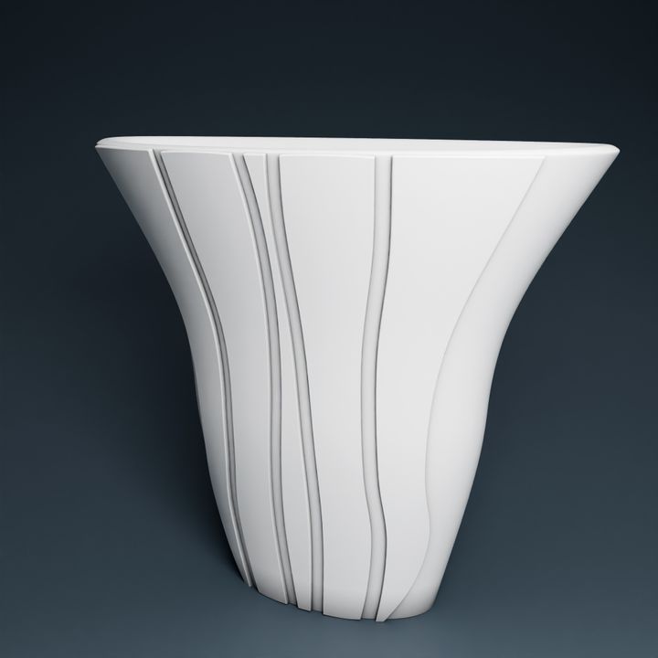 3D Printable Vase STL 3D Printer file: instant download by InArtWeTrust3d