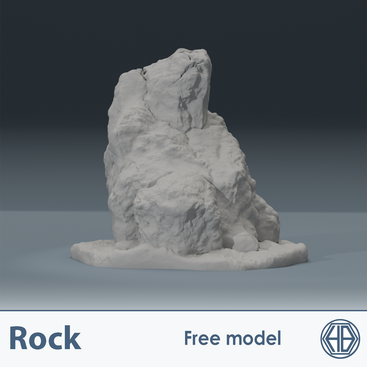 3D Printable Free Rock by HexBrick