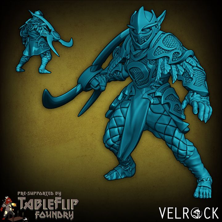 3D Printable Night Elf Male with Glaive (PRESUPPORTED) by Velrock Art ...