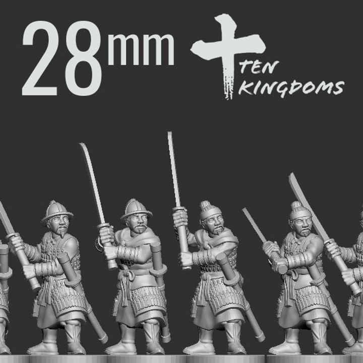 3D Printable 28mm Goryeo State Sword Light Armoured Foot by Ten ...
