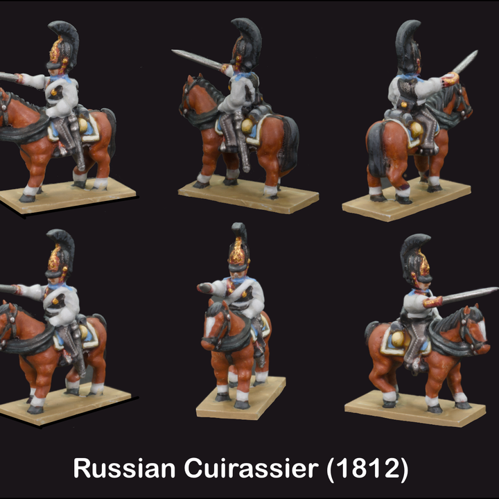 3D Printable 6-15mm Russian Cuirassiers & Chevalier Guard (1812-15) NAP ...