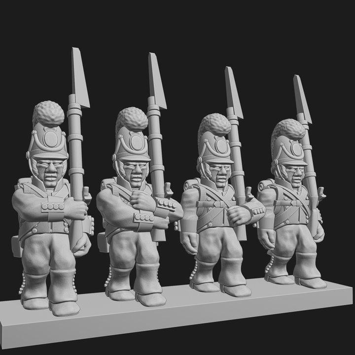 3D Printable 6-15mm Bavarian Infantry (1808-15) NAP-BA-5 by Turner ...