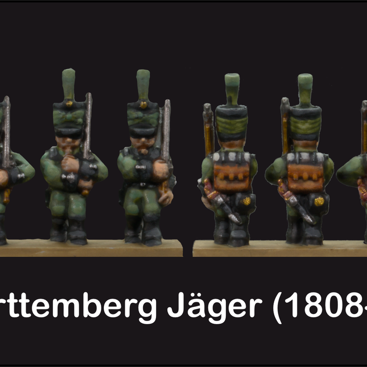 3D Printable 6-15mm Württemberg Jägers (1808-15) NAP-WU-9 by Turner ...