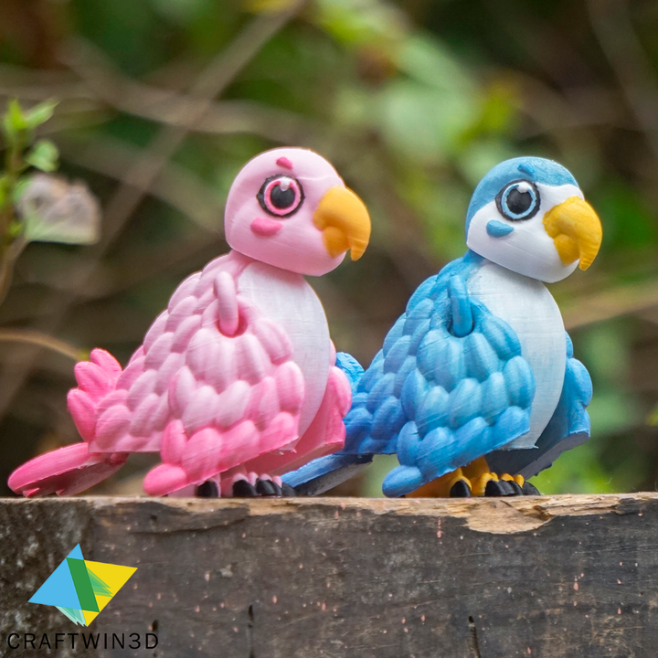3D Printable Print in Place Flexy love bird by Craftwin