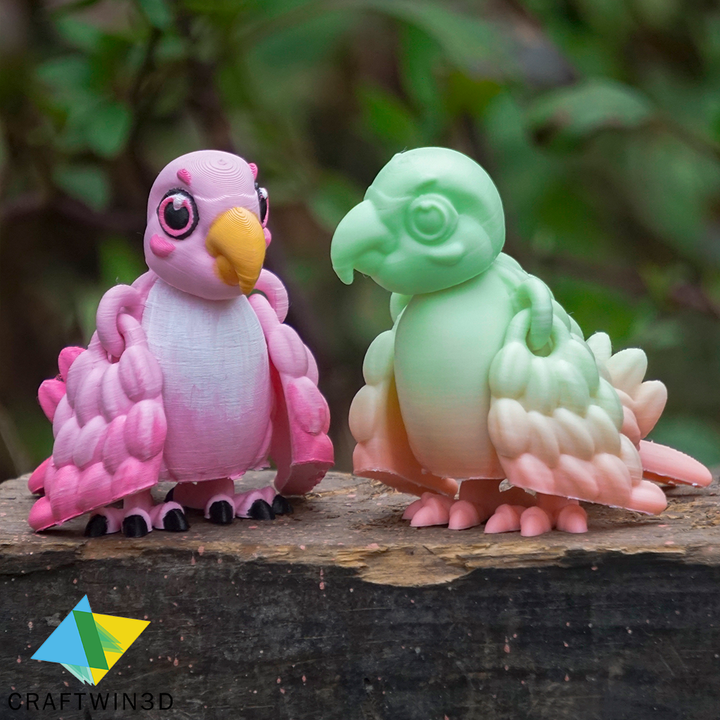 3D Printable Print in Place Flexy love bird by Craftwin