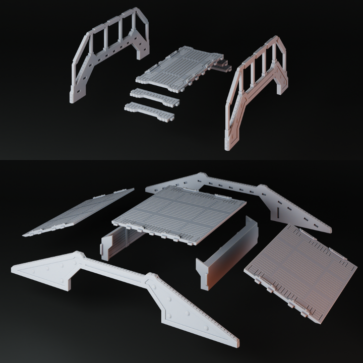 3D Printable Industrial Bridges by Arctanis Games