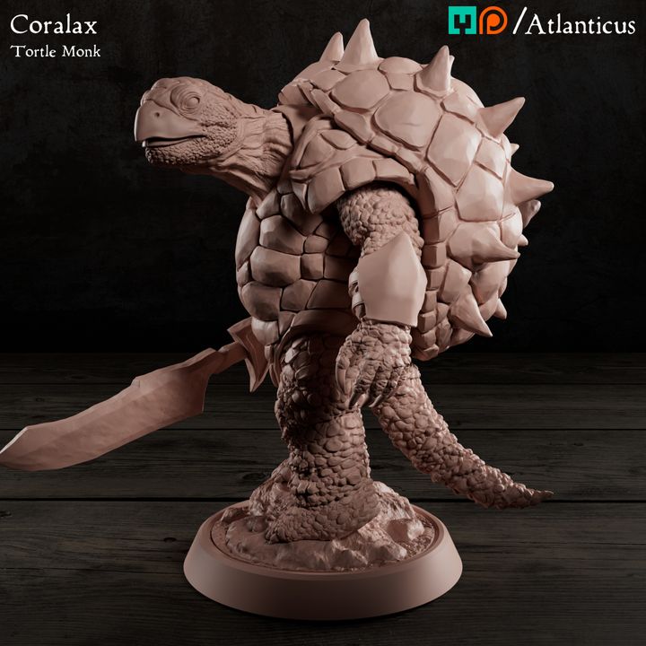 3D Printable 6 Month Loyalty Reward - Tortle Monk - Coralax by ...