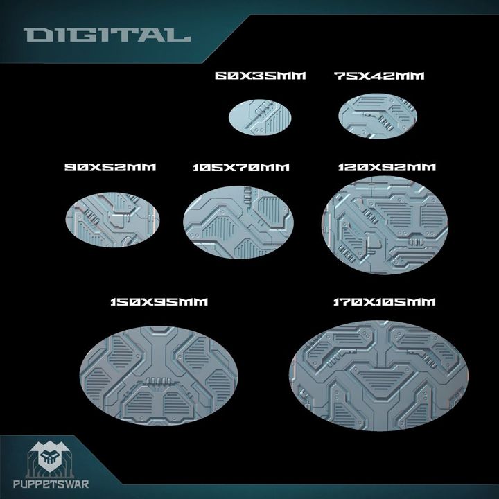 3D Printable Alpha Sector Bases by Puppetswar Miniatures