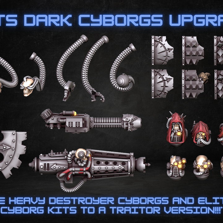 3D Printable Dark Cyborgs Upgrade kit PRESUPPORTED by Rizzenvoth