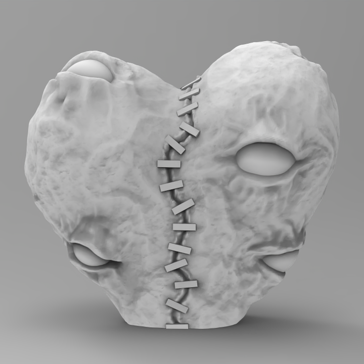 3D Printable Demonic Heart Sculpture. by Rogue Sculpts