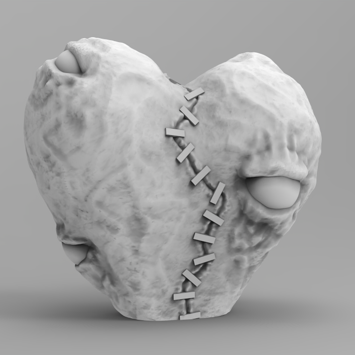 3D Printable Demonic Heart Sculpture. by Rogue Sculpts