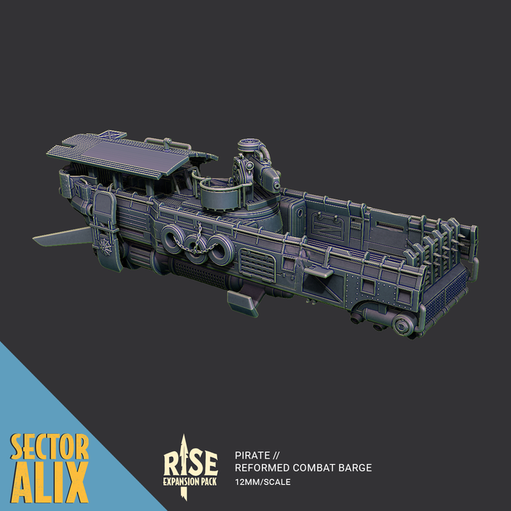 3D Printable Sector AL-IX - Repurposed Combat Barge by Bishok
