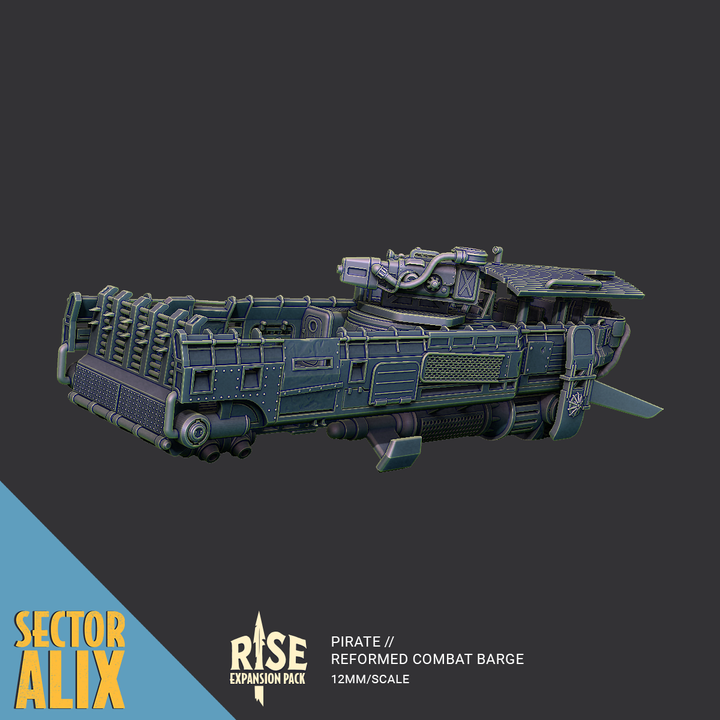 3D Printable Sector AL-IX - Repurposed Combat Barge by Bishok