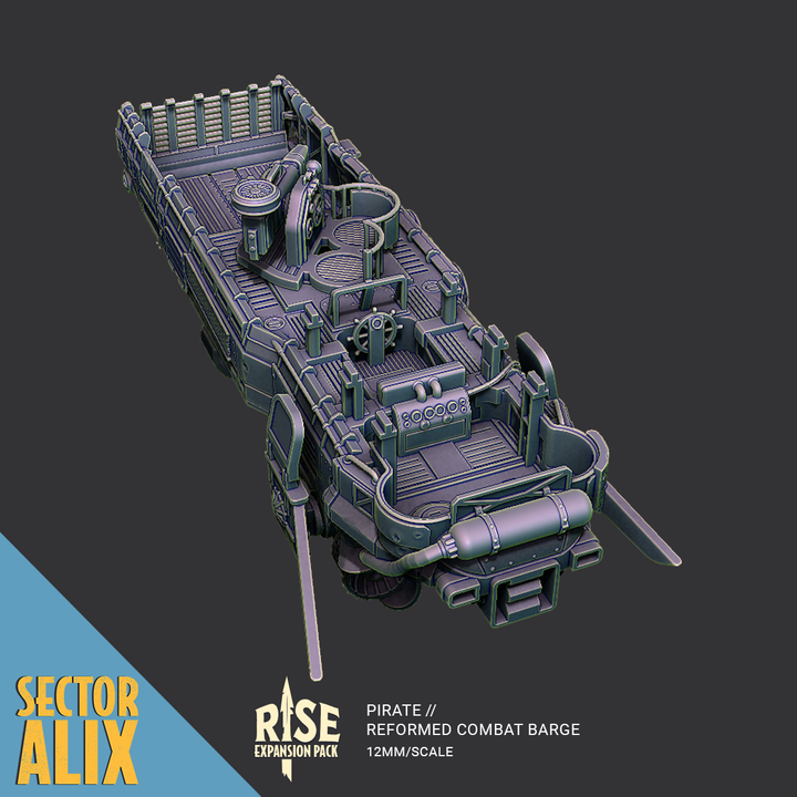 3D Printable Sector AL-IX - Repurposed Combat Barge by Bishok