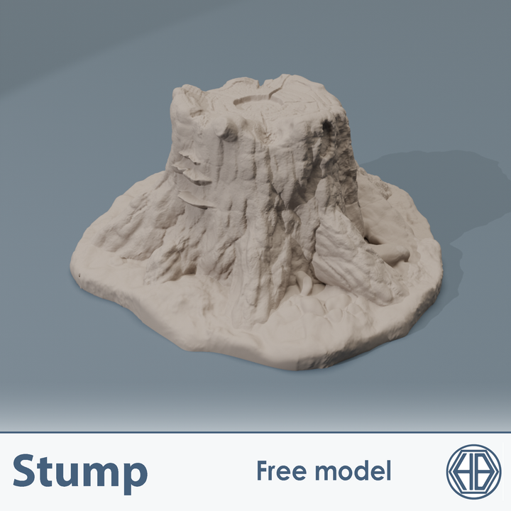 3D Printable Free Stump by HexBrick