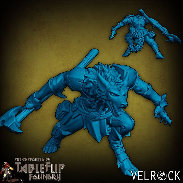 3D Printable Gothic Barbarian Werewolf, Female (PRESUPPORTED) by ...