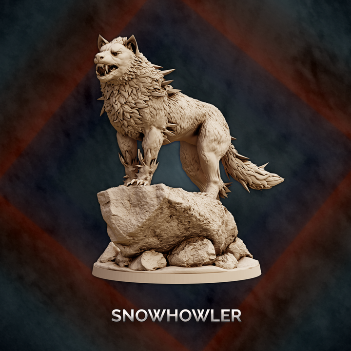 3D Printable Winter Wolf by Artificers_Mini