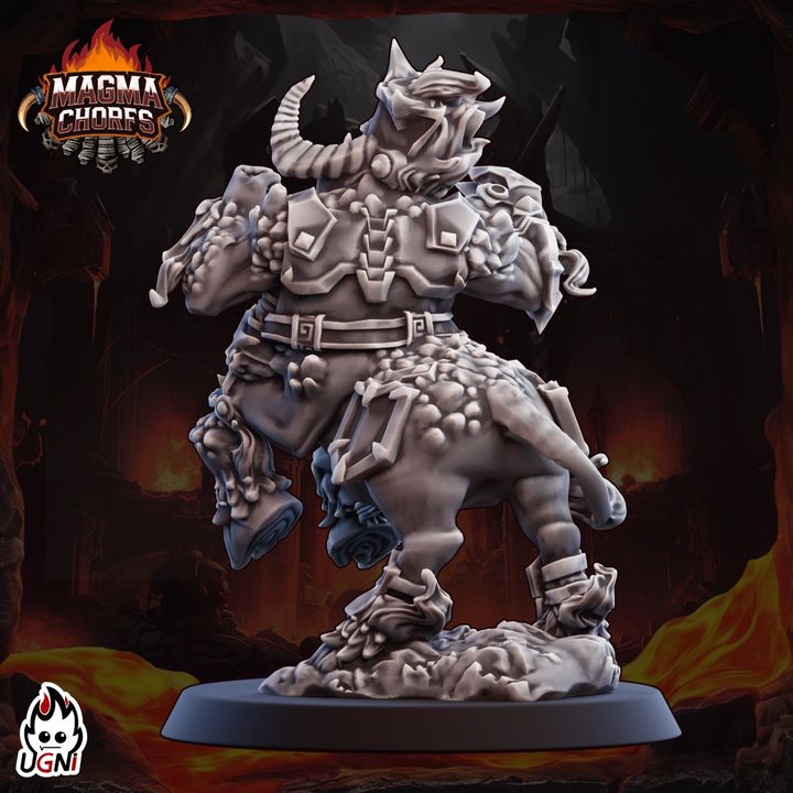 3D Printable Half Bull #01 - Magma Chorfs - Fantasy Football by UGNI ...